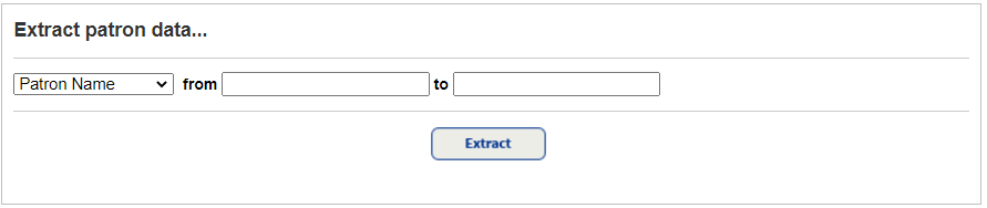 Run the Patron Data report to extract data